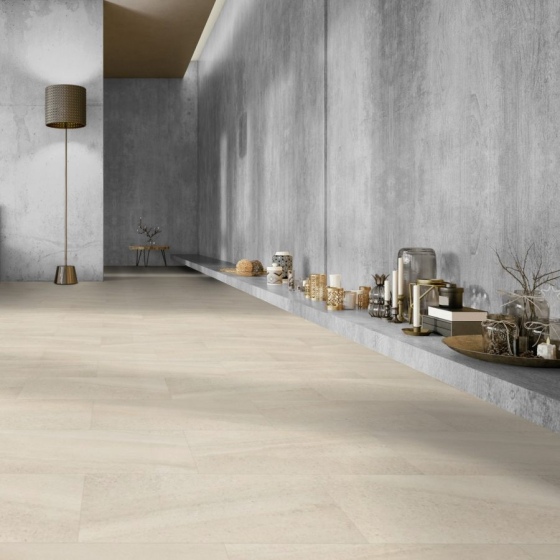 Gerflor Booster Madras Silver 1593 | PVC-Meterware in Fliesenoptik